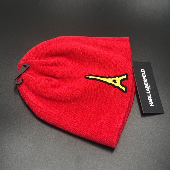 Karl Lagerfeld | Accessories | Karl Lagerfeld Red Eiffel Tower Knit ...